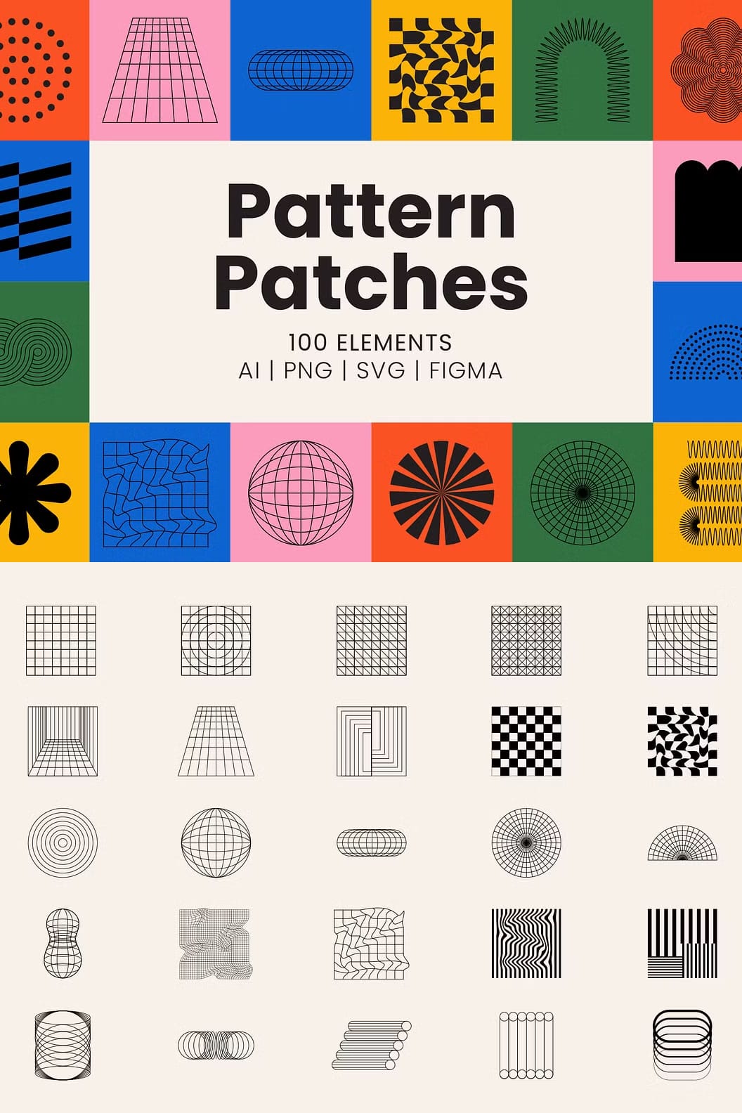 Pattern Patches and Abstract Shapes - Best Grafik - Design Resources