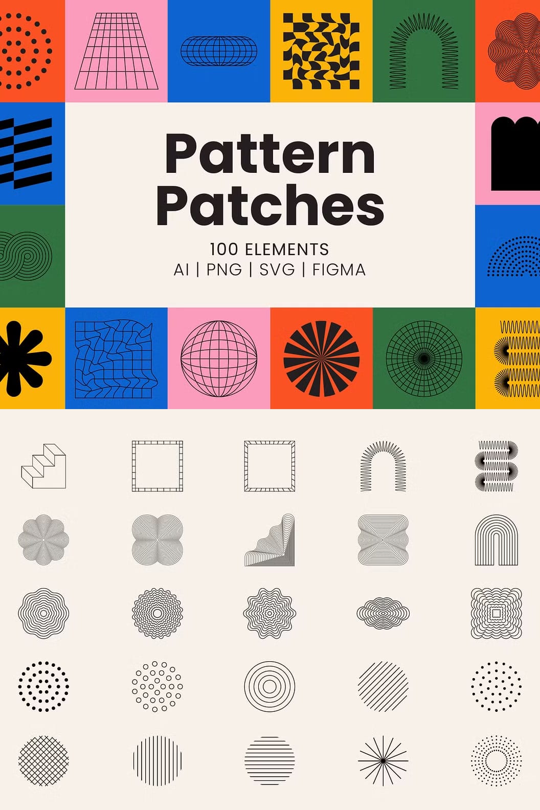 Pattern Patches and Abstract Shapes - Best Grafik - Design Resources