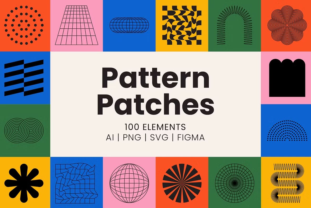 Pattern Patches and Abstract Shapes - Best Grafik - Design Resources